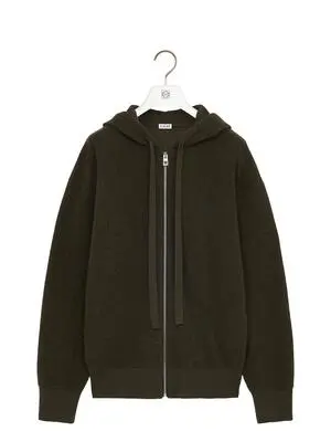 Loewe Wool-blend Terry Anagram Hoodie - Green