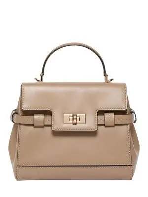 Max Mara Leather Margaux Top-handle Bag - Brown