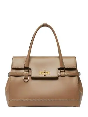 Max Mara Medium Leather Margaux Top-handle Bag - Brown