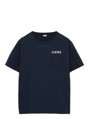 Loewe Cotton Pocket Logo T-shirt - Navy