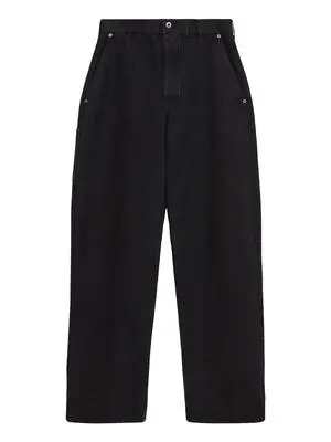 Loewe Cotton Twill Straight Trousers - Grey