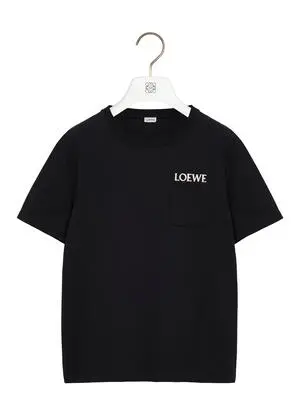Loewe Cotton Pocket Logo T-shirt - Black