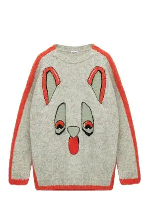 Loewe X Louis Wain Futurist Cat Sweater - White