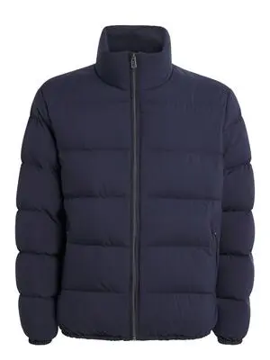 Ralph Lauren Purple Label Quilted Harmon Down Jacket - Navy