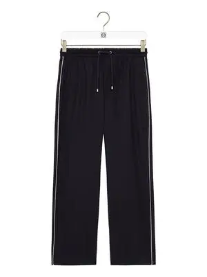 Loewe Wool-blend Drawstring Trousers - Navy