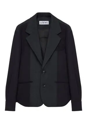Loewe Wool-blend Hybrid Blazer - Navy