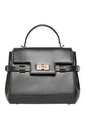 Max Mara Leather Margaux Top Handle Bag - Black