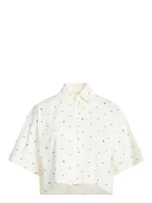 ALYSI Cotton Shirt With Beads - White