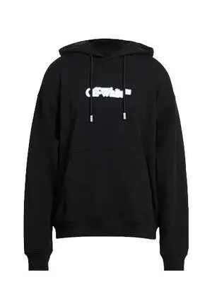 OFF-WHITE™ Cotton Blend Hooded Sweatshirt - Black