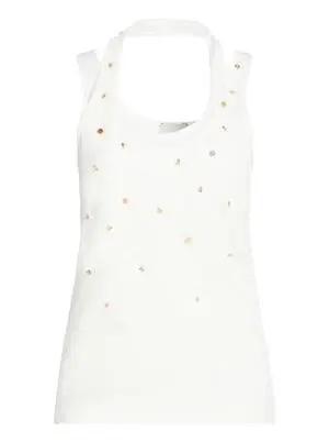 ALYSI Cotton Jersey Top - White