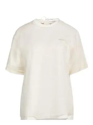 ALYSI Silk And Cotton T-shirt - Off White