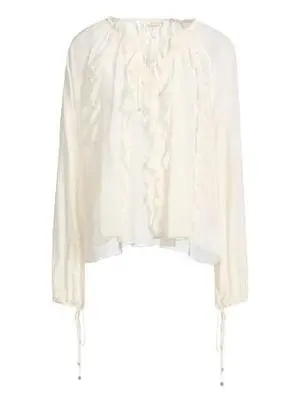 Blumarine Silk Crepe Top - White