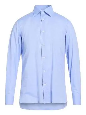GIAMPAOLO Shirt Azure Size Cotton - Blue