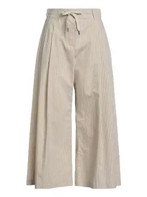 Brunello Cucinelli Wide-leg Striped Pants - Beige