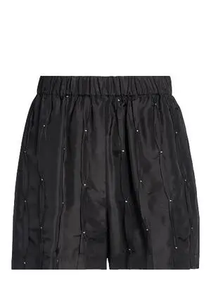 ALYSI Silk Bermuda Shorts - Black