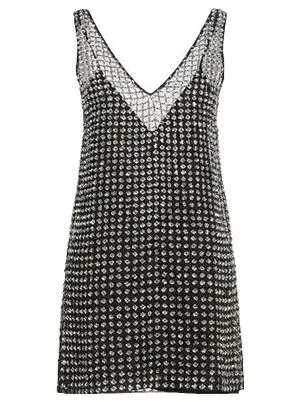 Max Mara Mini Sequinned Silk Dress - Black