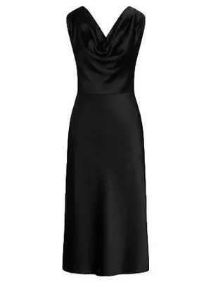 Blumarine Midi Flared Dress - Black