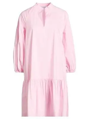 SHIRTAPORTER Mini Dress In Light Cotton Blend - Pink