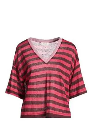 OTTOD'AME Striped Lightweight Knit Top - Brown