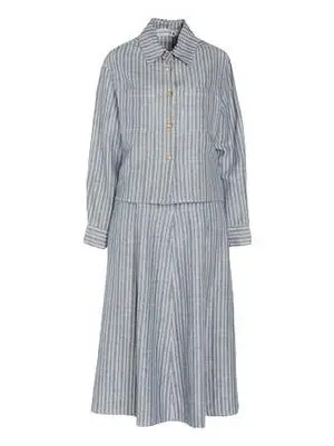 SHIRTAPORTER Tweed Herringbone Co-ord Set - Blue