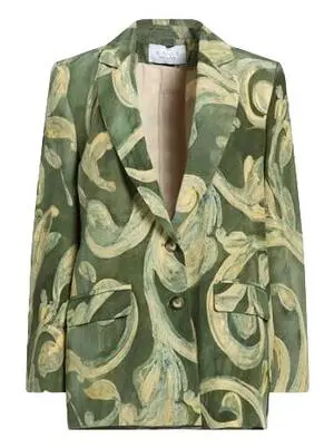 KAOS Single-breasted Blazer With Paisley Print - Green