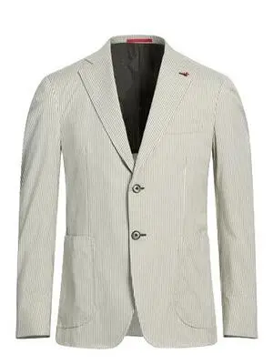 Isaia Striped Blazer - Sage Green