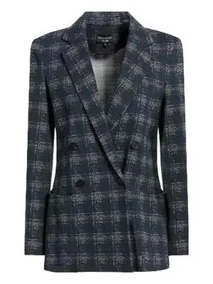 Emporio Armani Blazer In Stretch Jersey - Navy