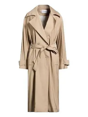 KAOS Twill Trench Coat With Belt - Beige