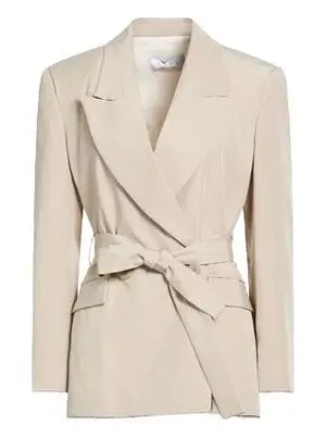 KAOS Tencel-linen Single-breasted Blazer - Beige