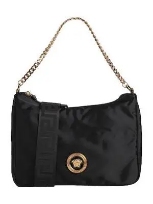 Versace Cross-body Bag With Chain Strap - Black