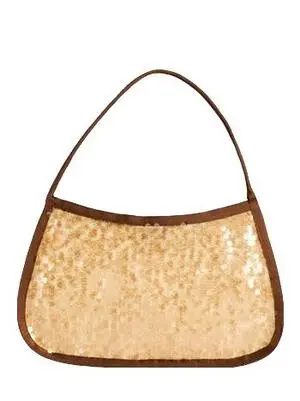 ALYSI Chocolat Baguette Handbag - Beige
