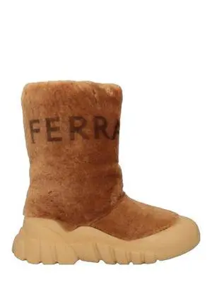 FERRAGAMO Padded Shearling Boots - Beige