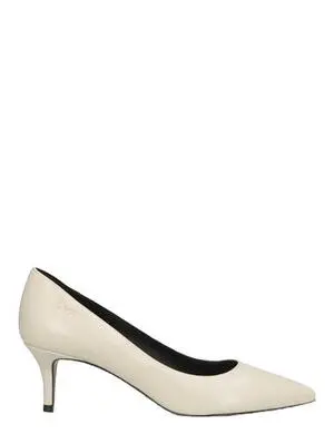 Emporio Armani Light Lambskin Pumps - Light Grey
