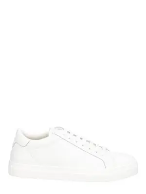Emporio Armani Calfskin Low-top Sneakers - White