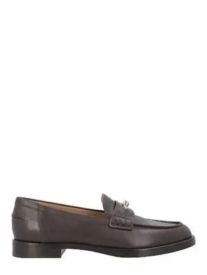 Emporio Armani Loafers In Calfskin - Brown