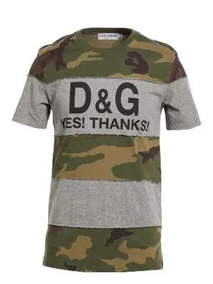 Dolce & Gabbana T-shirt Military Size Cotton - Green