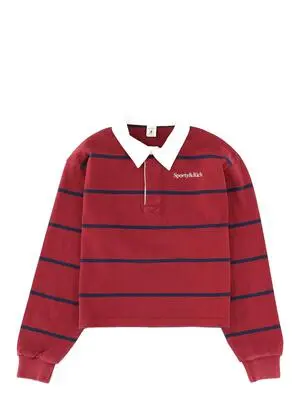 SPORTY & RICH Striped Polo Shirt With Logo - Multicolour