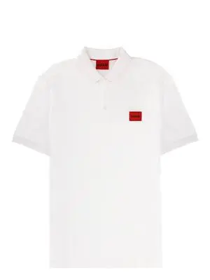 Hugo Polo With Logo Patch - White