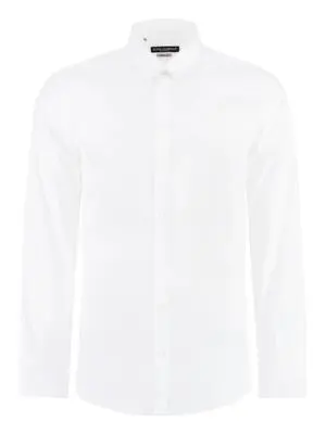 Dolce & Gabbana Gold Fit Cotton Shirt - White