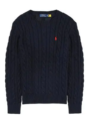 POLO RALPH LAUREN Cable Knit Sweater With Logo