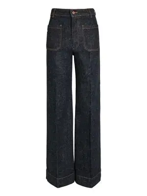 Victoria Beckham Alina Flared-leg Jeans - Indigo