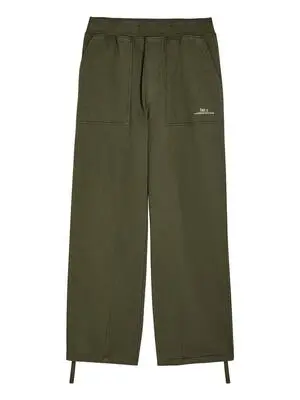 TEN C Straight-leg Cotton Sweatpants - Olive