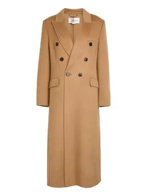 Victoria Beckham Wool And Cashmere-blend Double-breasted Coat - Camel