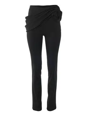 Carolina Herrera Draped Skinny-leg Tailoring Pants - Black