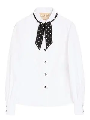 Valentino Garavani Popeline Bow Shirt - White