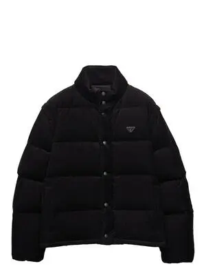 Prada Corduroy Down Jacket - Black
