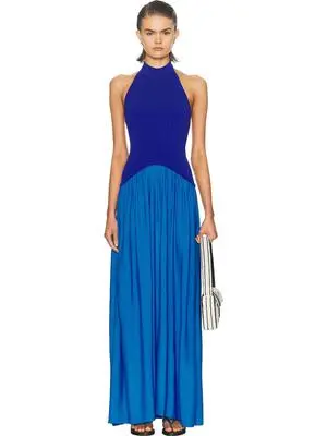 Solid & Striped The Halter Soglio Dress - Cosmic Blue