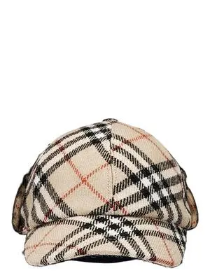 Burberry Check Trapper Visor Cap - Sand Ip Check