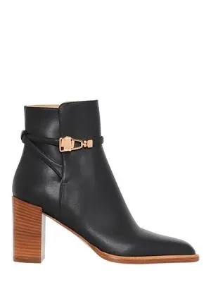 Gabriela Hearst Nina Clasp Ankle Boot Leather - Black