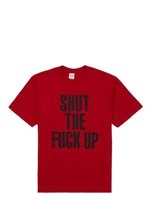 Supreme Number Ine Shut Up Tee Shirt - Red